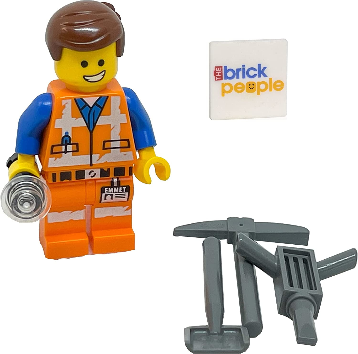 LEGO Construction Worker Interlocking Block Building Sets with Emmet ...
