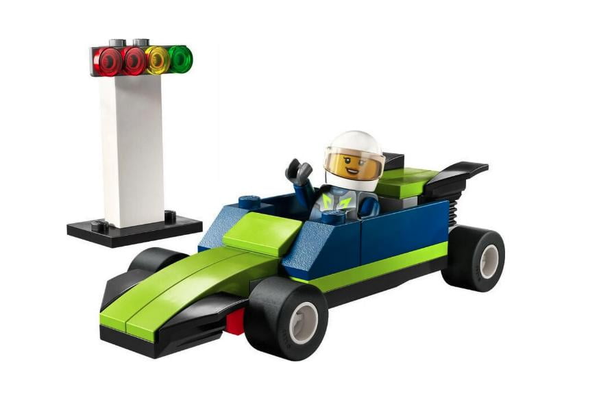 LEGO City Custom Race Car Vehicle 30640 with Driver Minifigure ...