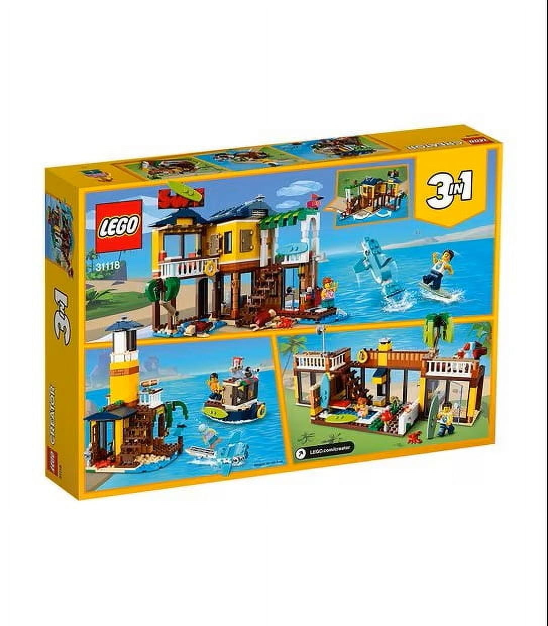LEGO Creator 3 in 1 Surfer Beach House with 2 Minifigures and Dolphin ...