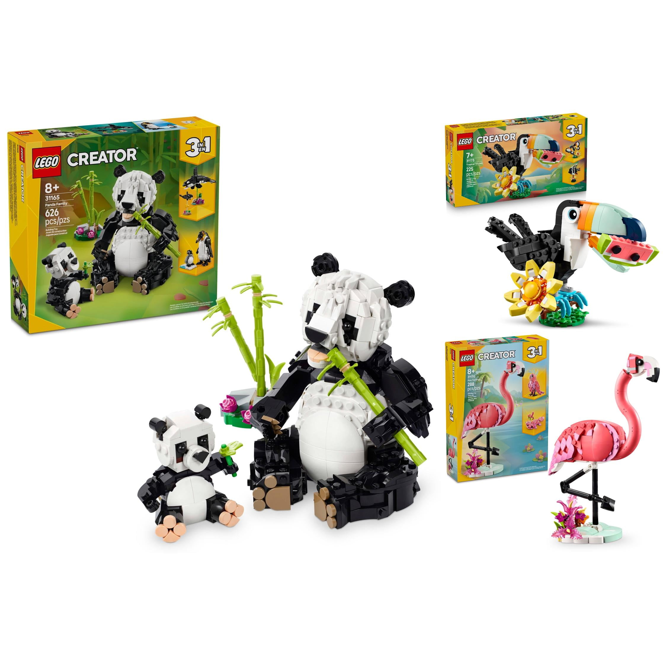 LEGO Creator 3 in 1 Wild Animals Panda Family, Tropical Toucan, and ...