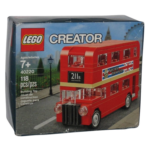 LEGO Creator Double Decker London Bus Building Toy Set 40220 - Walmart ...