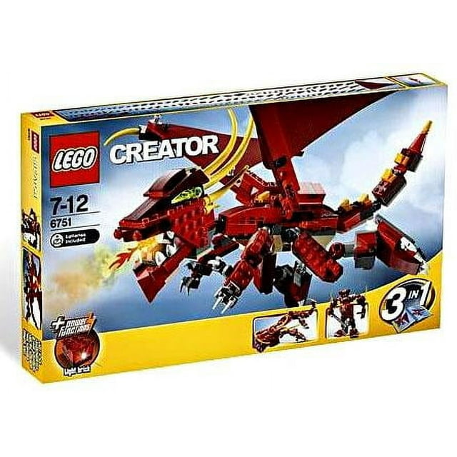LEGO Creator Cool Creation Idea: Fiery Legend Set #6751, 3-in-1 Red ...
