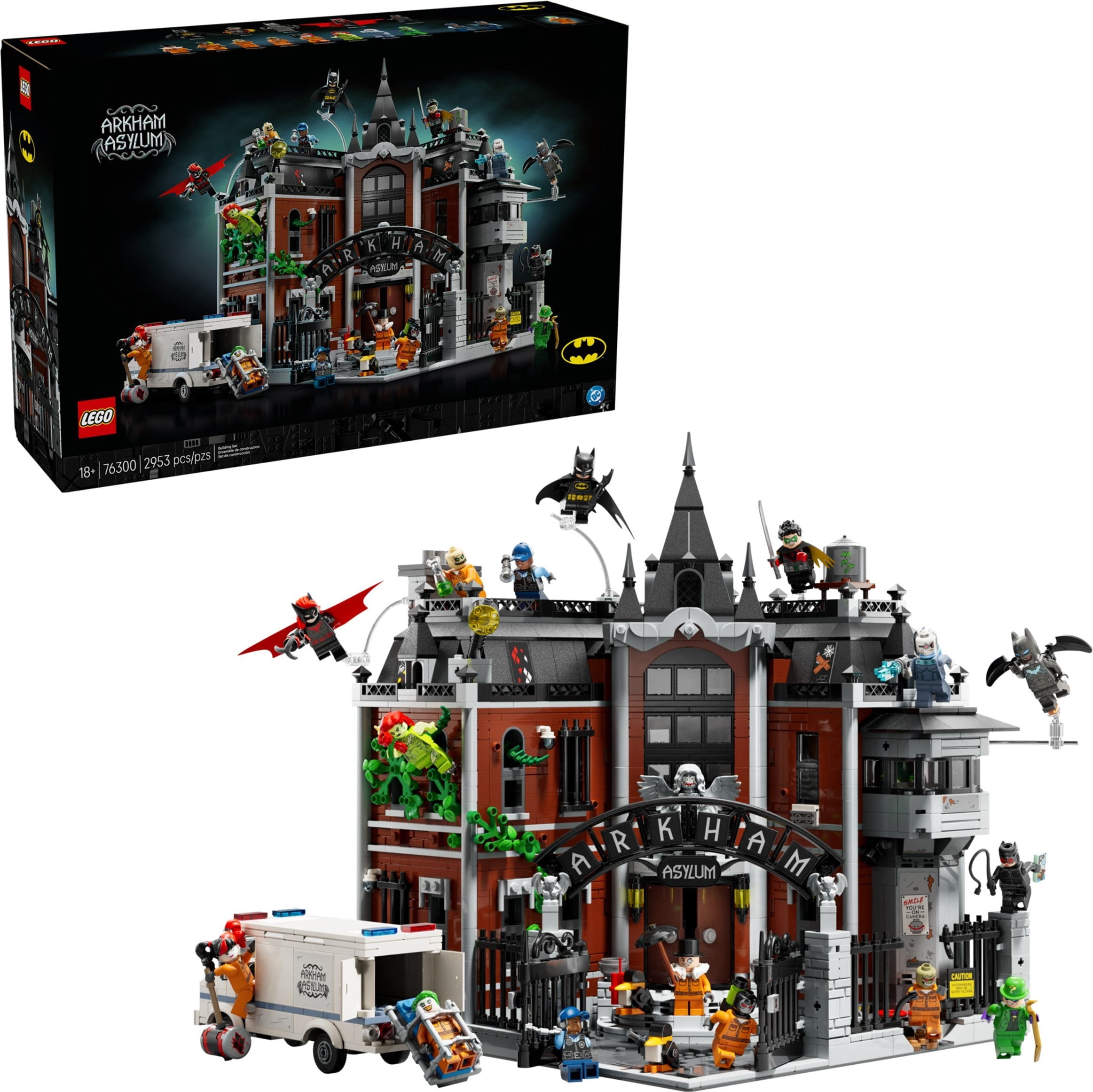 LEGO DC Batman Arkham Asylum Building Set – 2,953-Piece Collectible ...