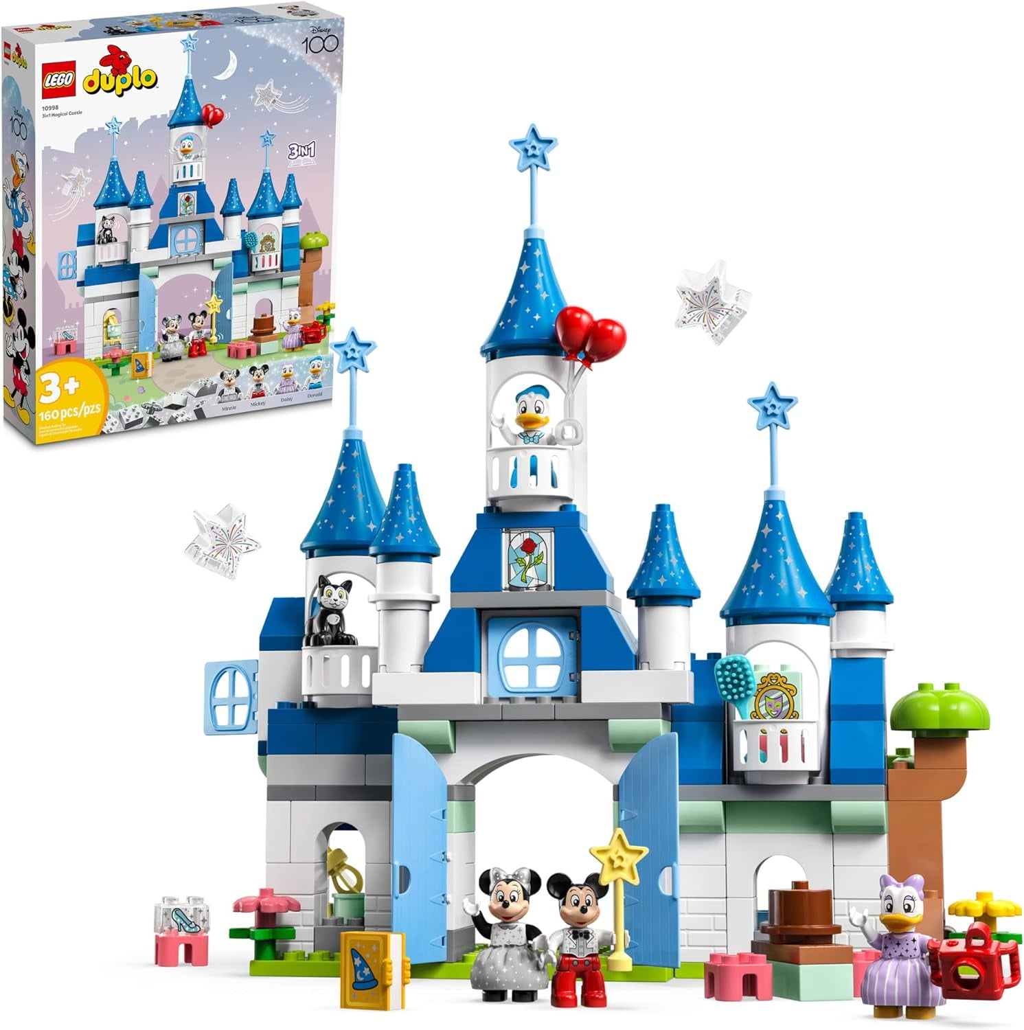 LEGO DUPLO Disney 100 3 in 1 Magic Castle 10998, Building Set for ...