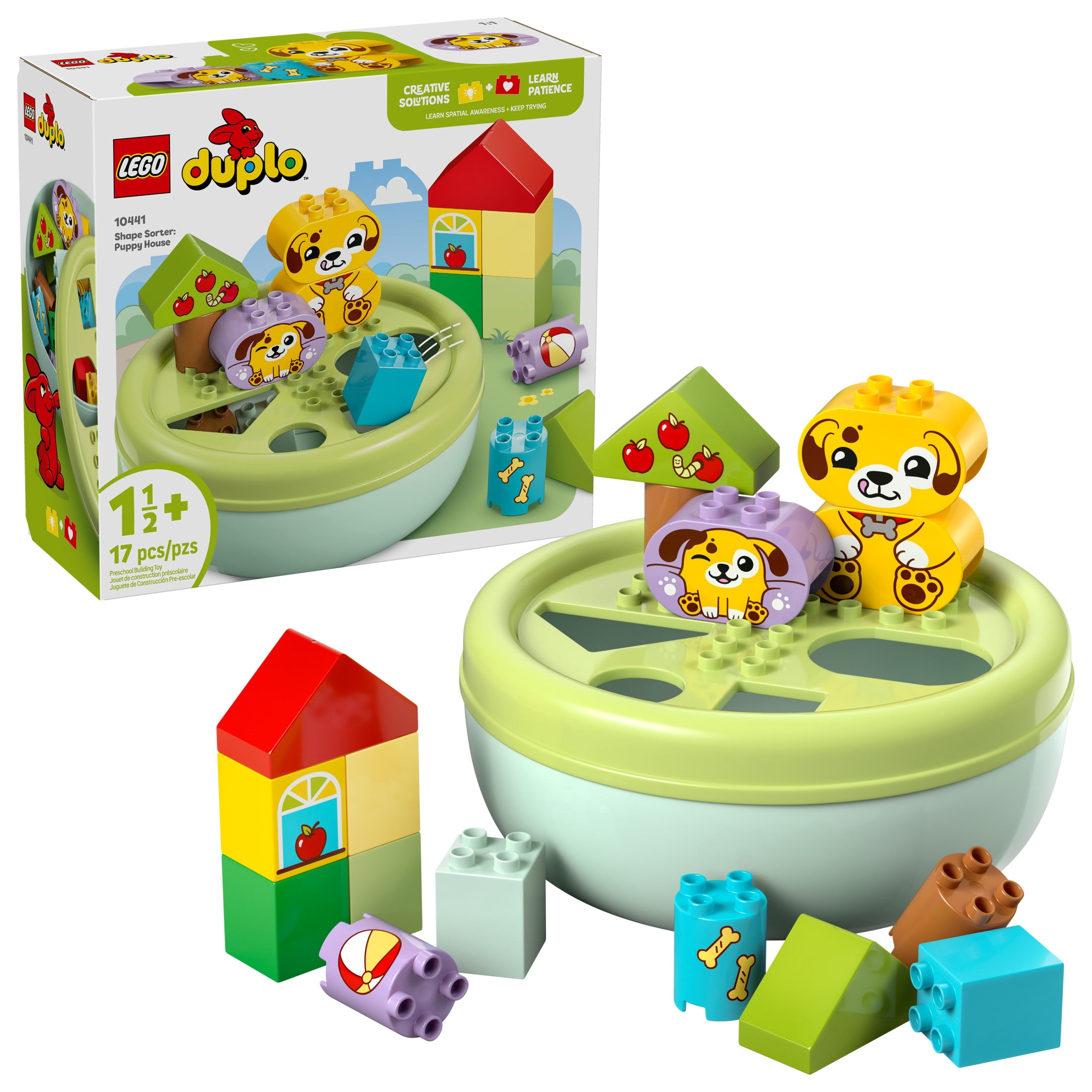 LEGO DUPLO My First Shape Sorter: Puppy House Sensory Toy for Toddlers ...