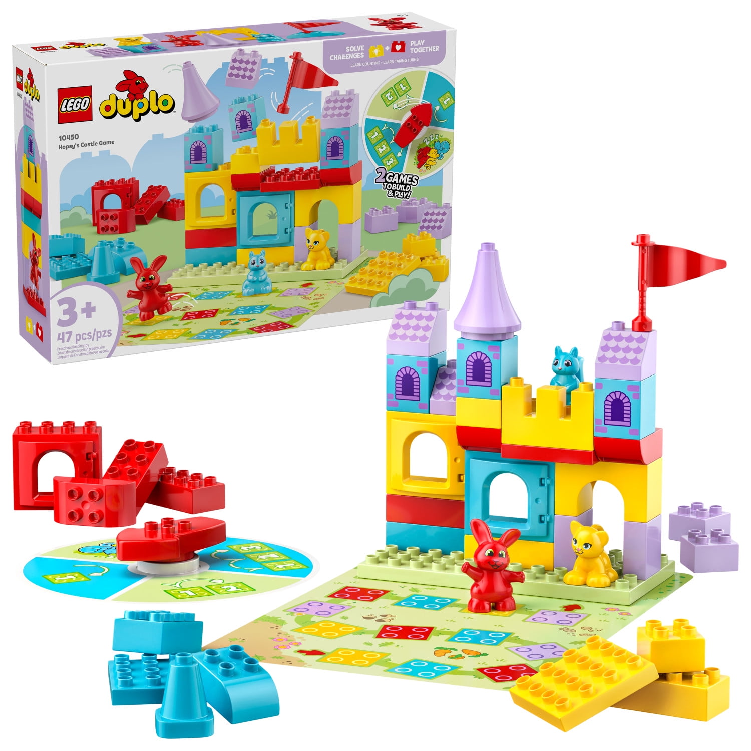 LEGO DUPLO Hopsy’s Castle Game Building Toy for Pretend Play - Learning ...