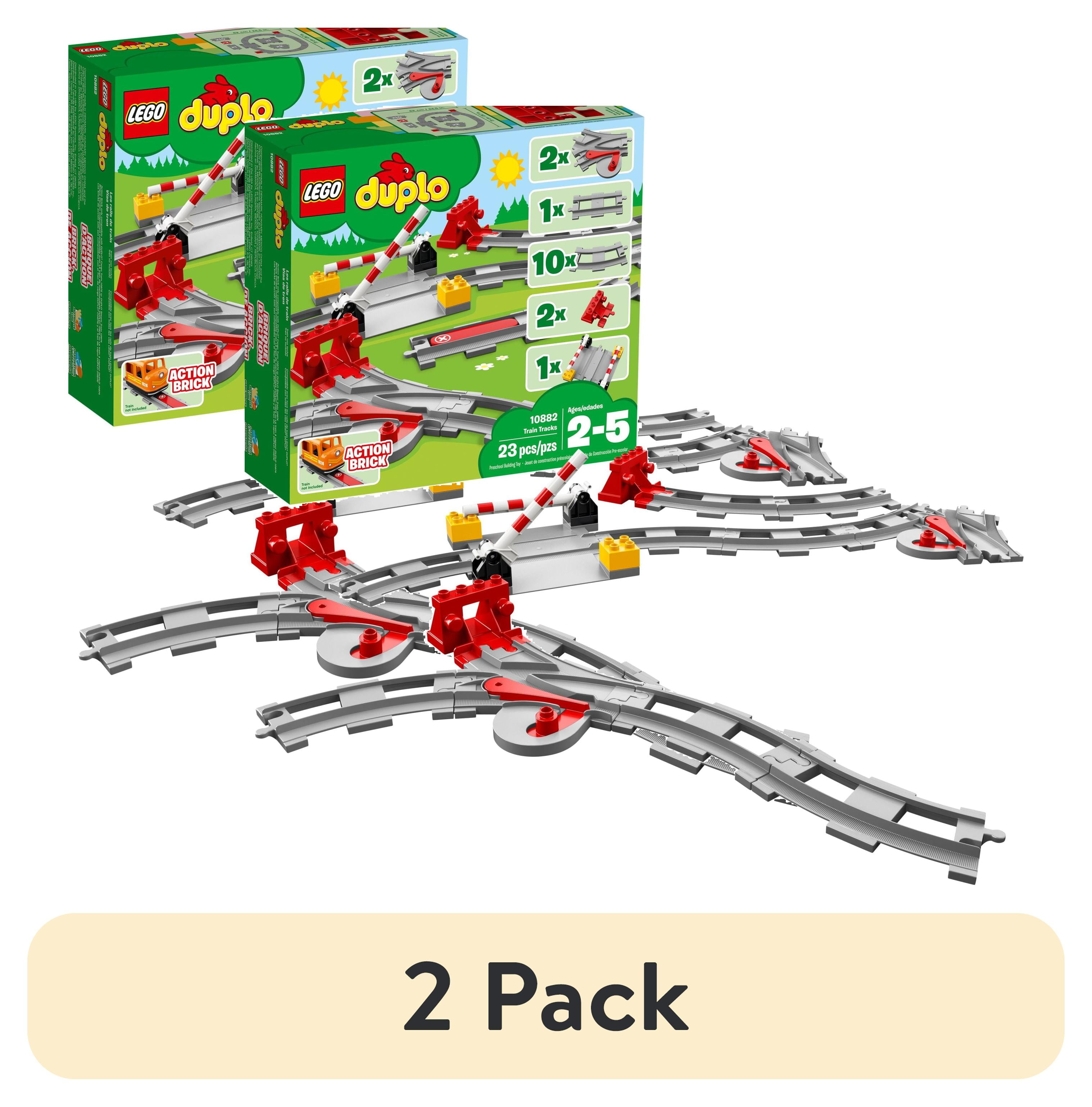 (2 pack) LEGO DUPLO Town Train Tracks Expansion Set 10882, Building ...