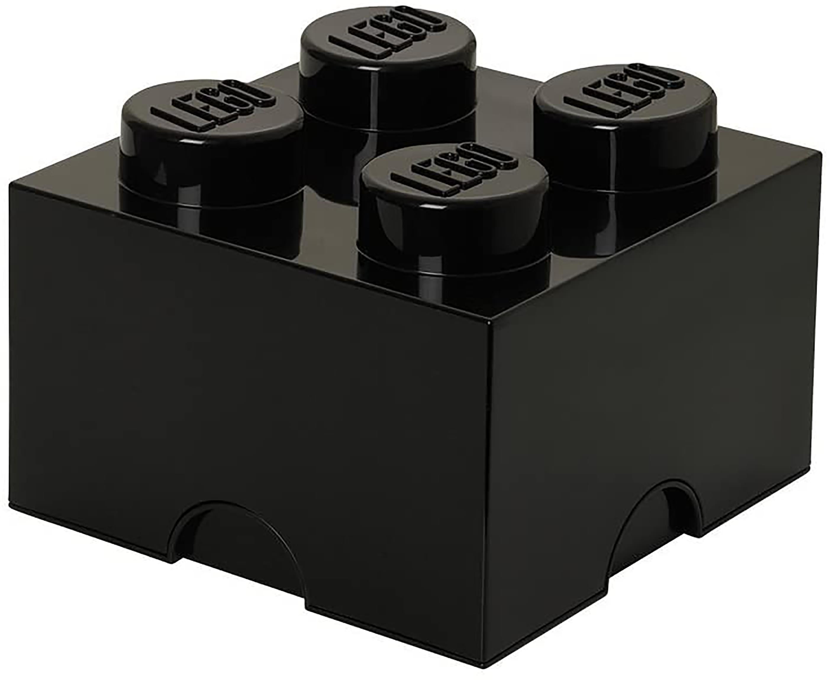 LEGO Desk Drawer 4 Knobs Stackable Storage Box | Black - Walmart.com
