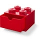 LEGO Desk Drawer Stackable Storage with 4 Knobs, in Red - Walmart.com