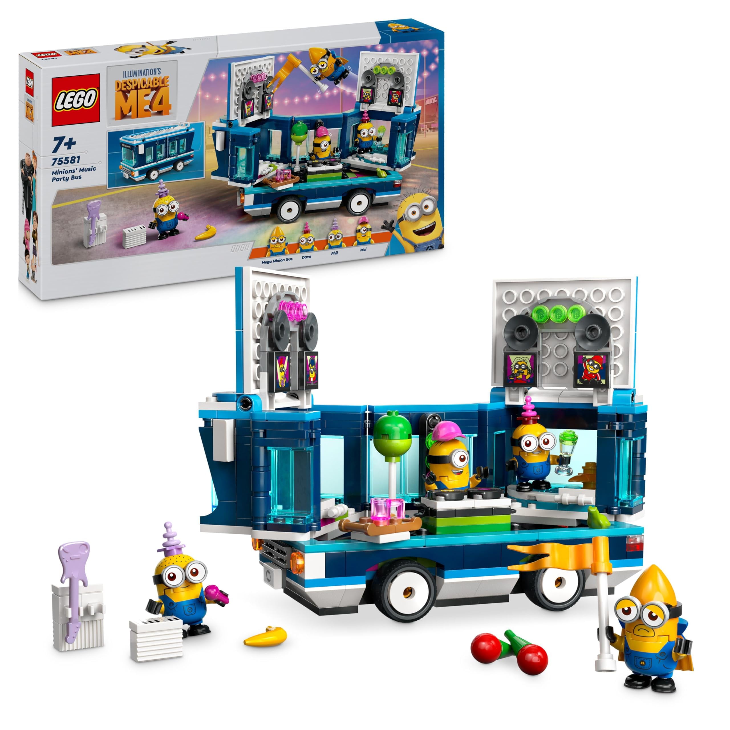 LEGO Despicable Me Minions Music Party Bus, Creative Building Toy for 7 ...