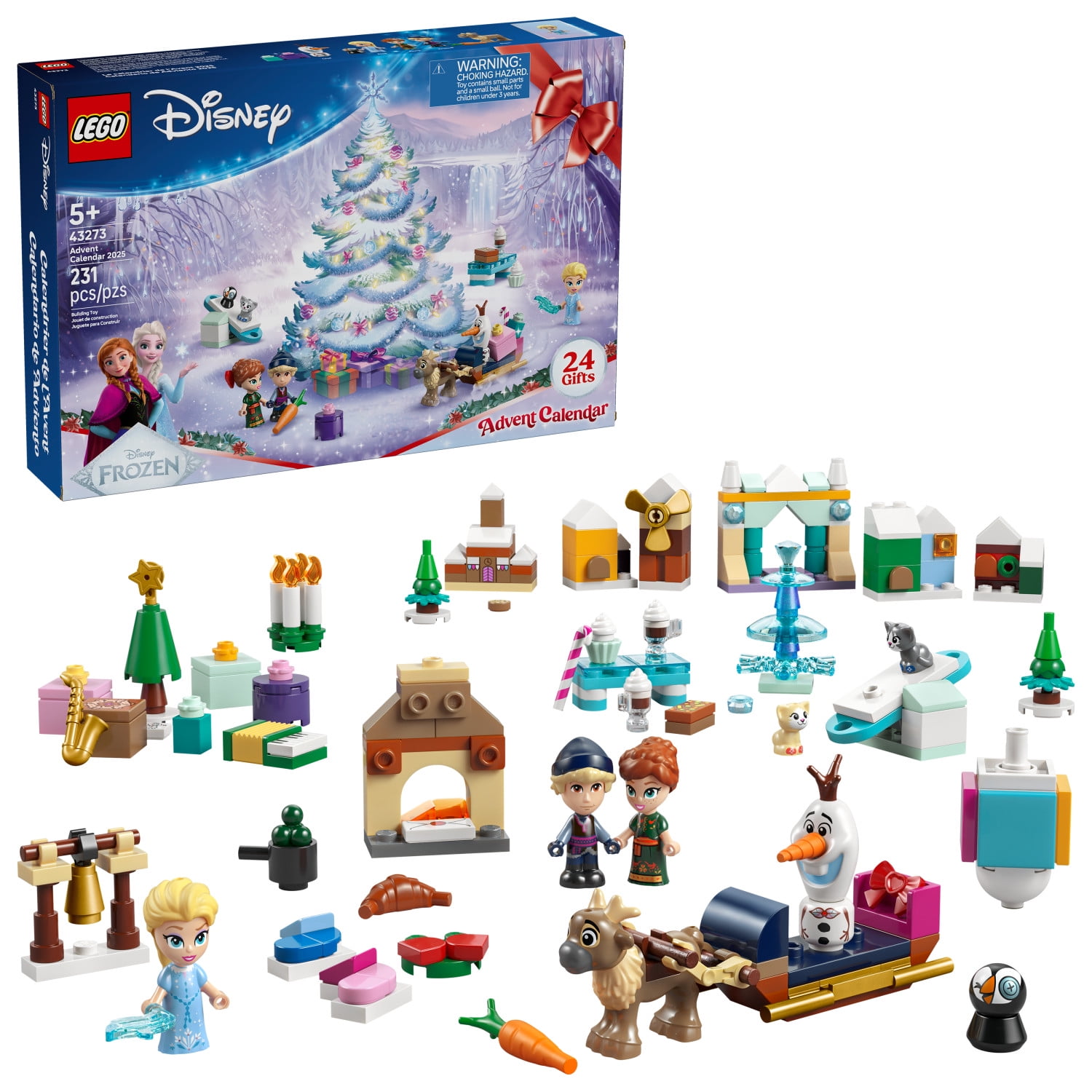 Open Box LEGO Disney Frozen Advent Calendar 2025 Kids Toy - Holiday ...