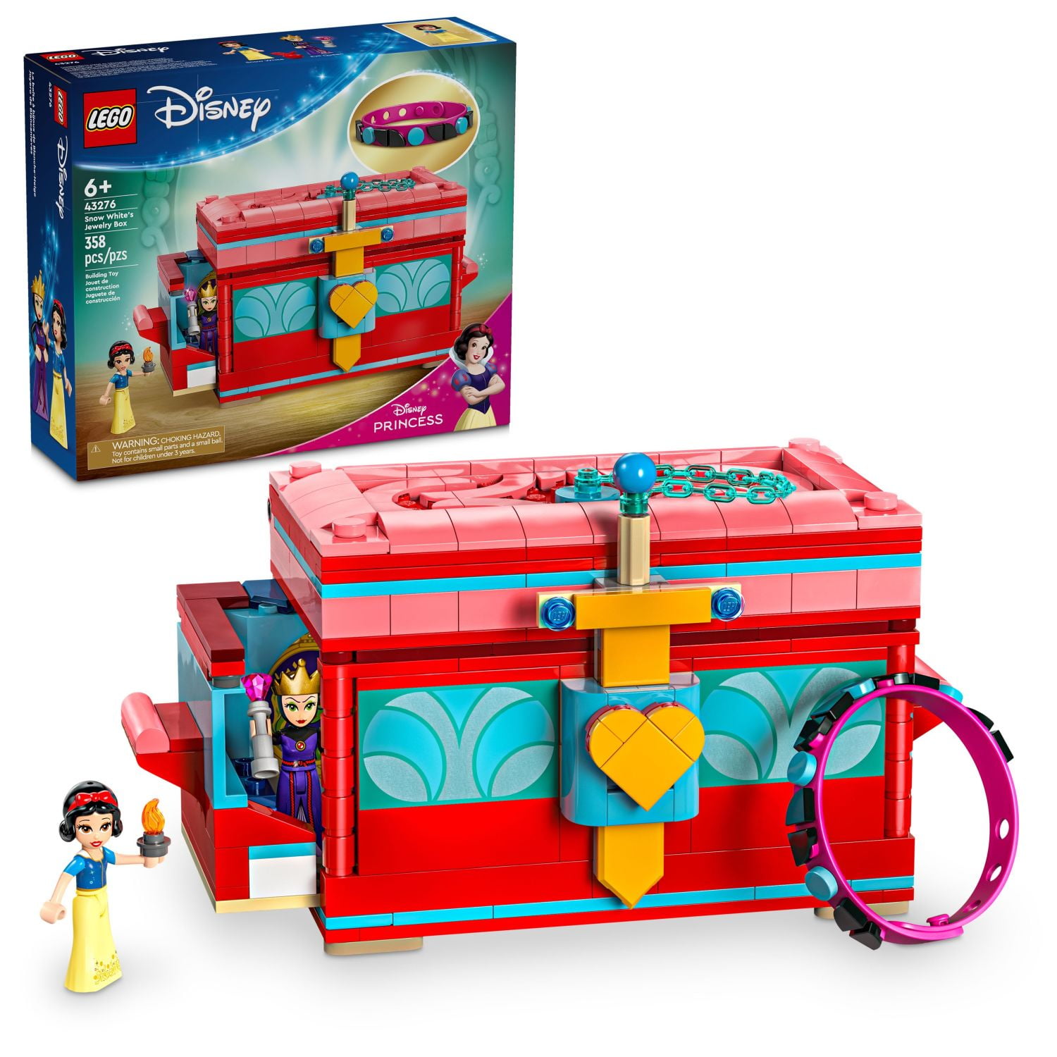 LEGO Disney Snow White’s Jewelry Box, Snow White and Evil Queen Mini ...