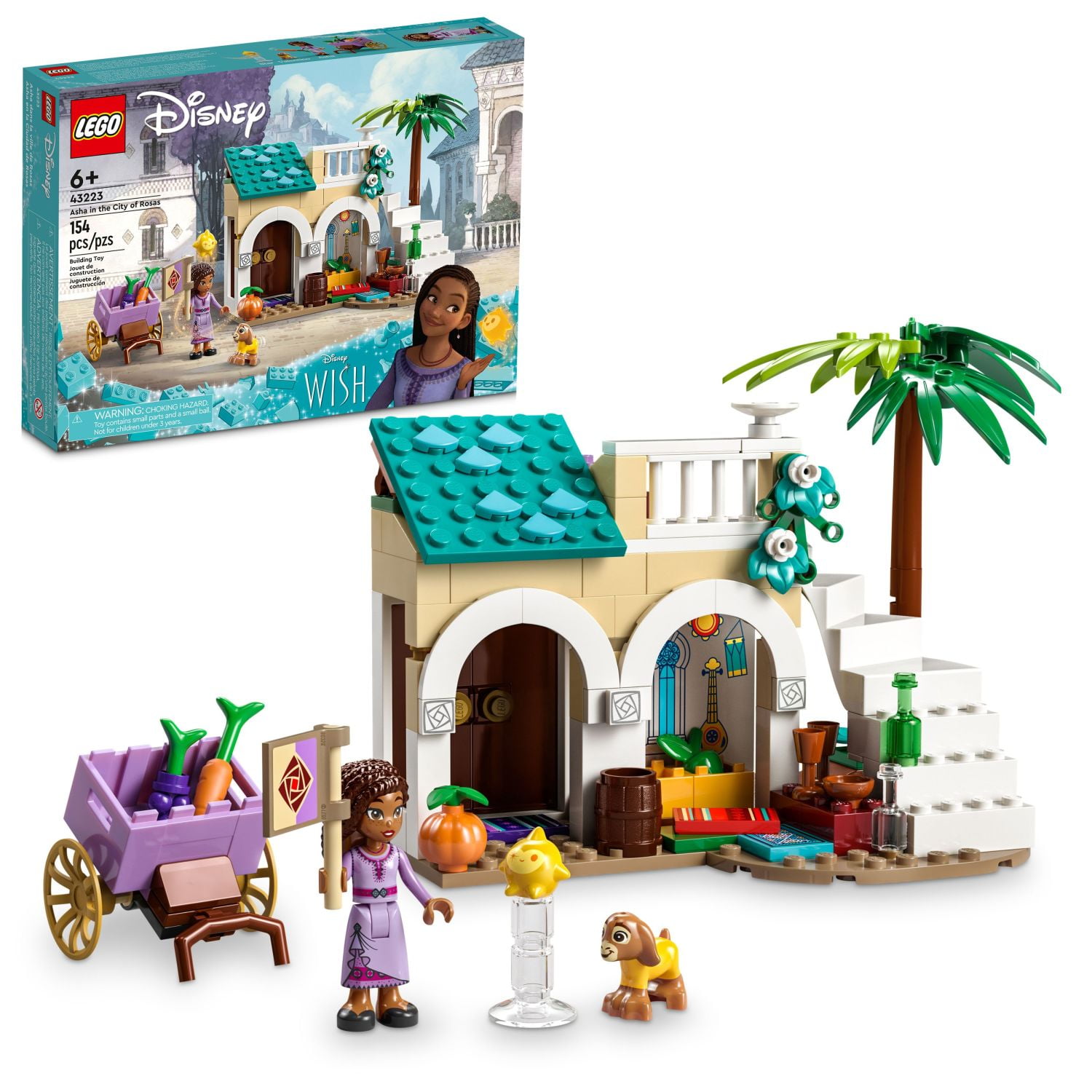 LEGO Disney Wish: Asha in the City of Rosas 43223 Building Toy Set, A ...