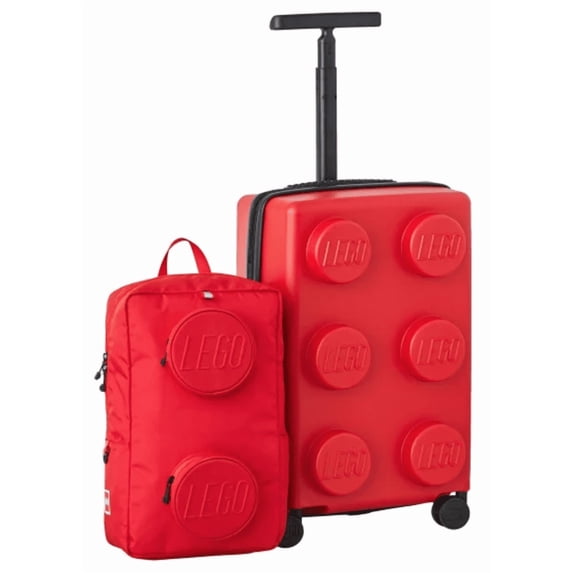 LEGO Expandable Trolley, Detachable Backpack, Red, Compact Luggage with ...