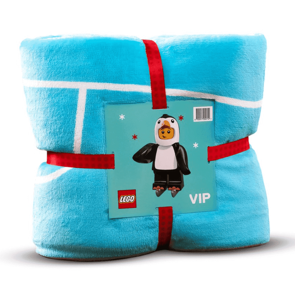 LEGO Fleece Blanket 2021 Exclusive New Minifigure Aqua Blue White For ...