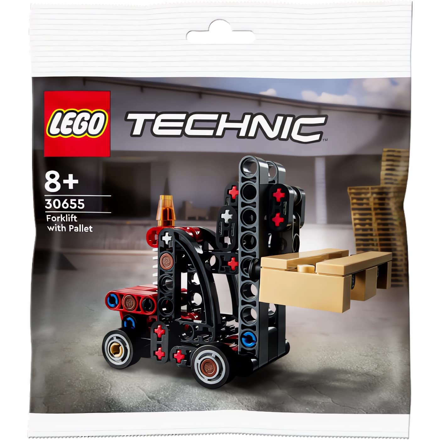 LEGO Forklift with Pallet, Block Building Set, Ages 3+, Polybag ...
