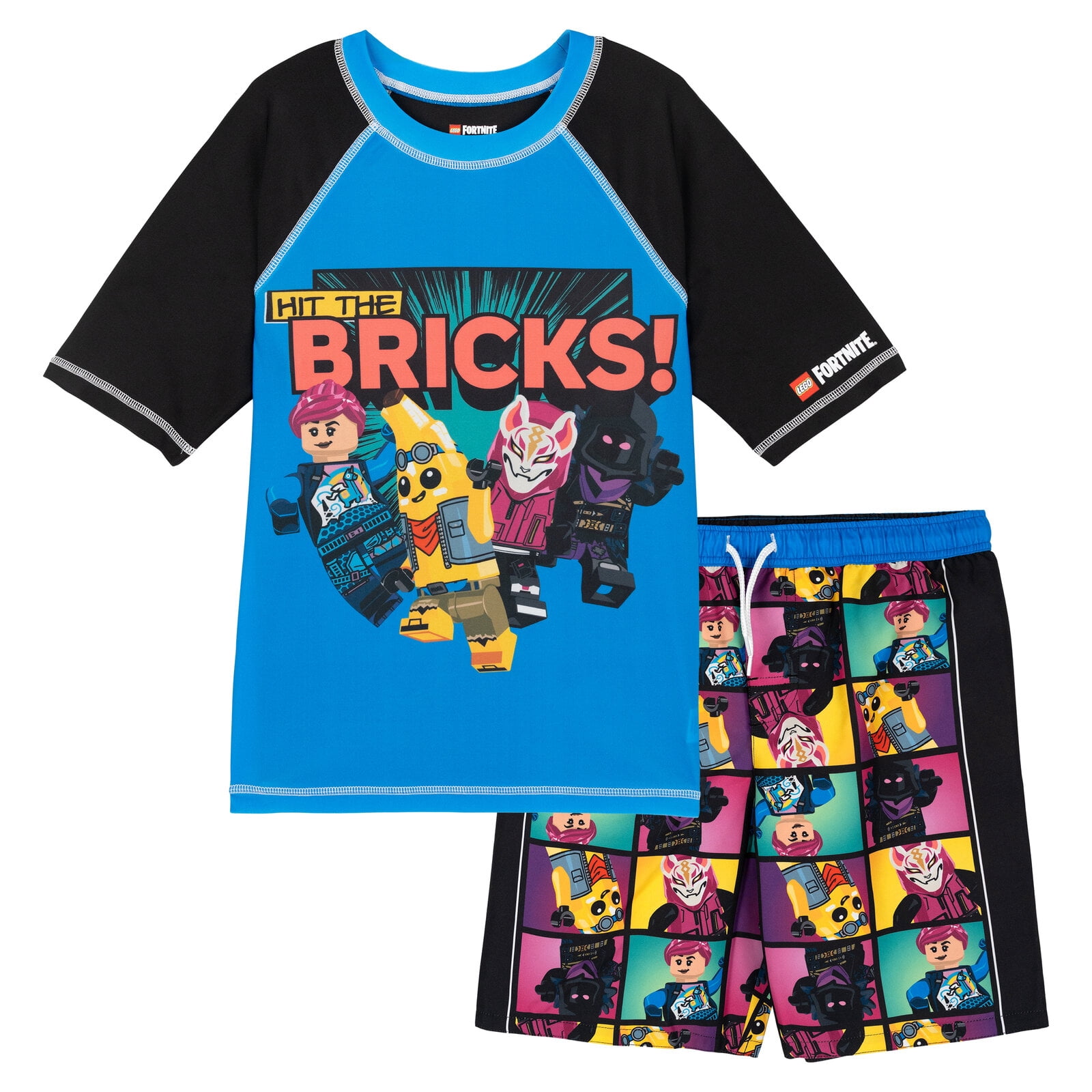LEGO Fortnite Brite Bomber Drift Raven Raglan Rash Guard and Swim ...