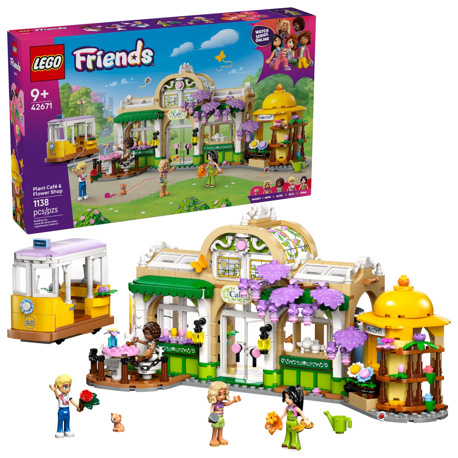 LEGO Friends Plant Café & Flower Shop Pretend Play Building Toy ...
