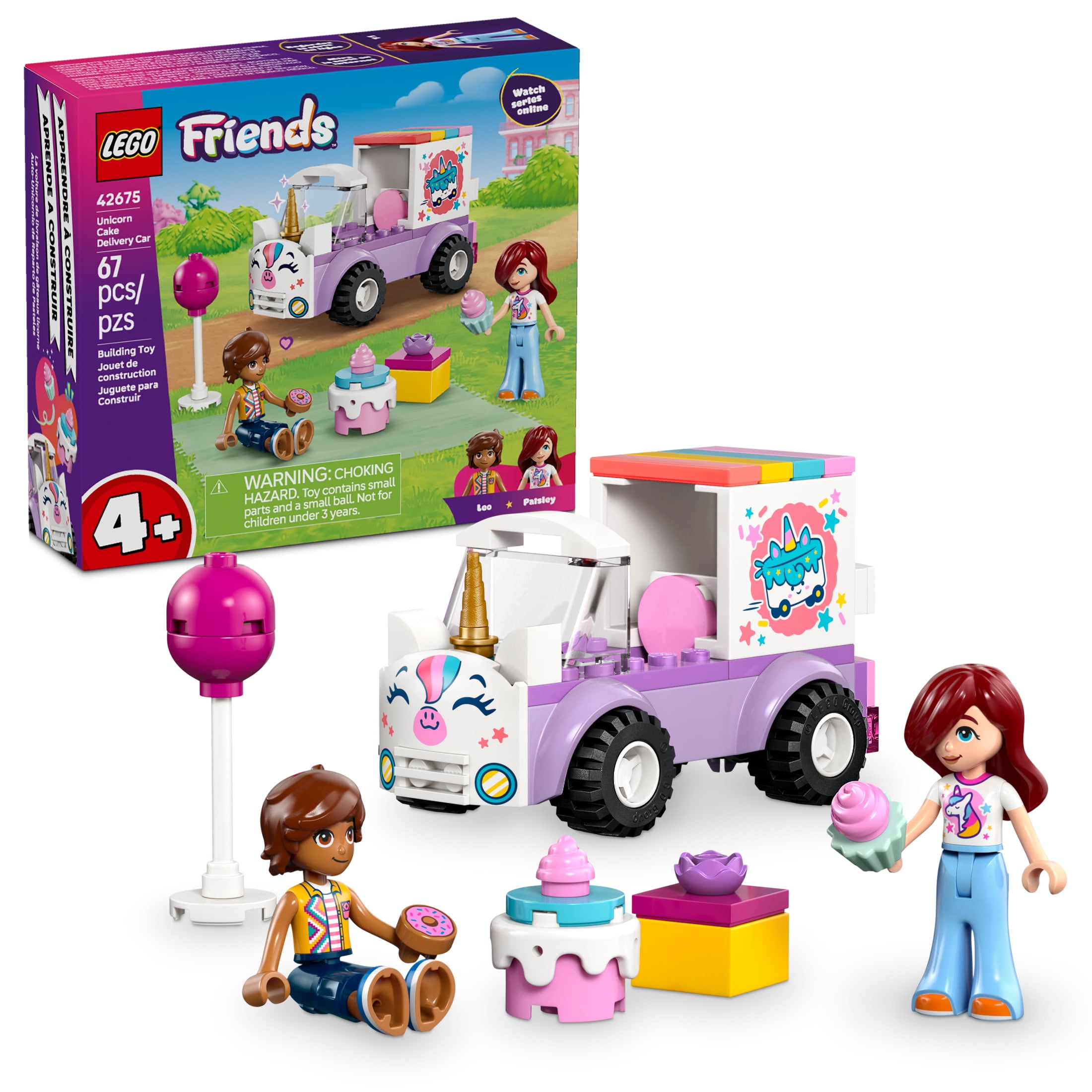 LEGO, Friends Unicorn Cake Delivery Car, 42675, Pretend Play Toy ...