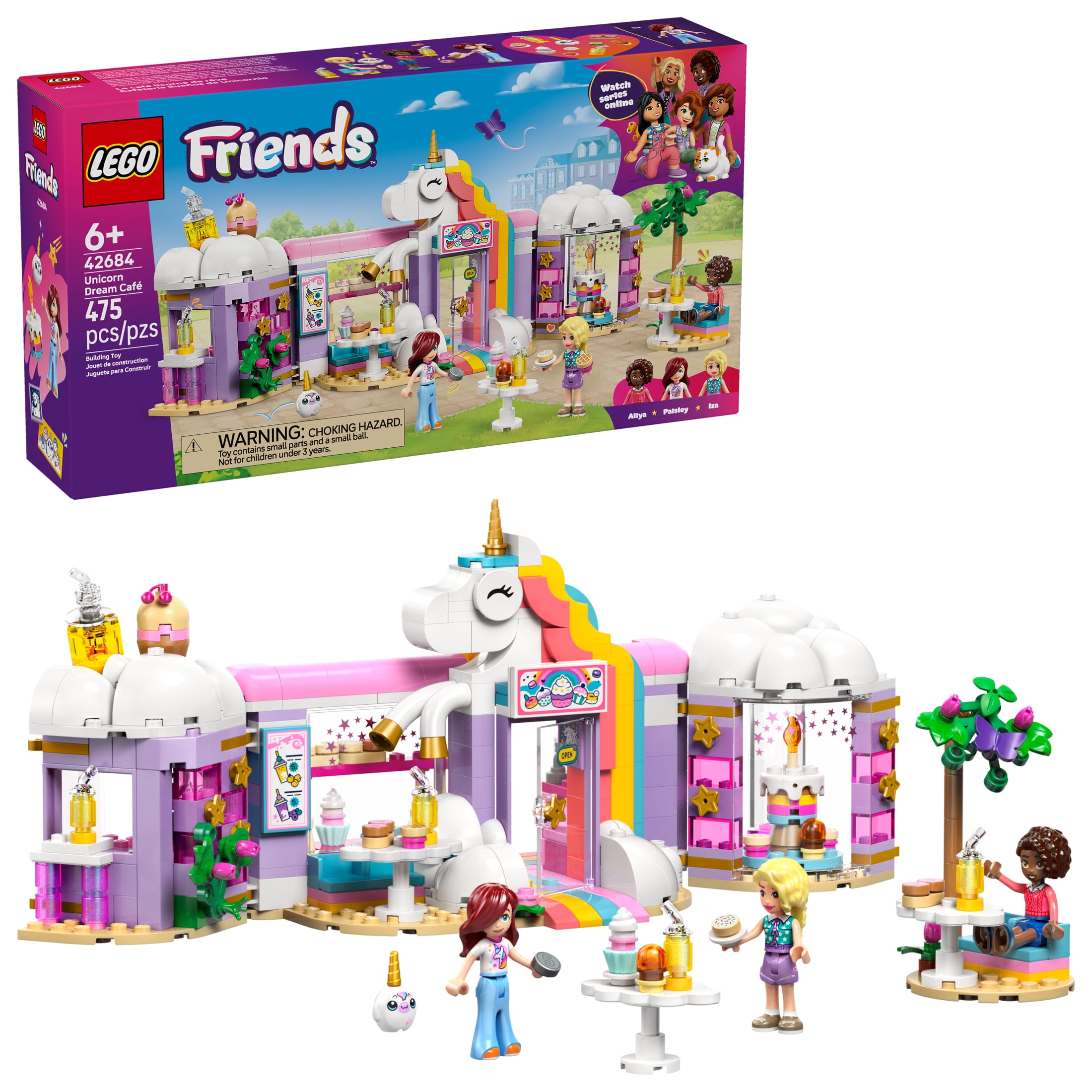 LEGO Friends Unicorn Dream Café Building Toy for Girls & Boys - Pretend ...