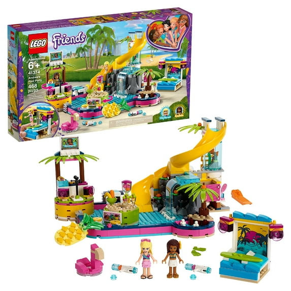 LEGO Friends Andrea's Pool Party 41374 Building Set with Play ...