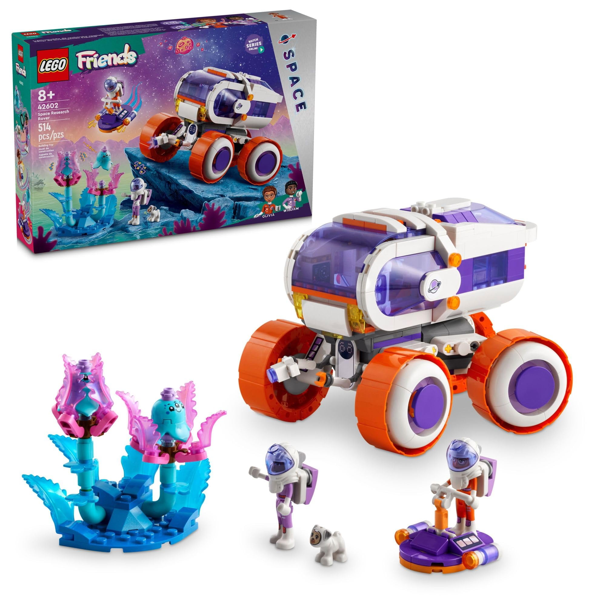 LEGO Friends Space Research Rover Toy, 42602, Mini-Dolls, Alien Figures ...