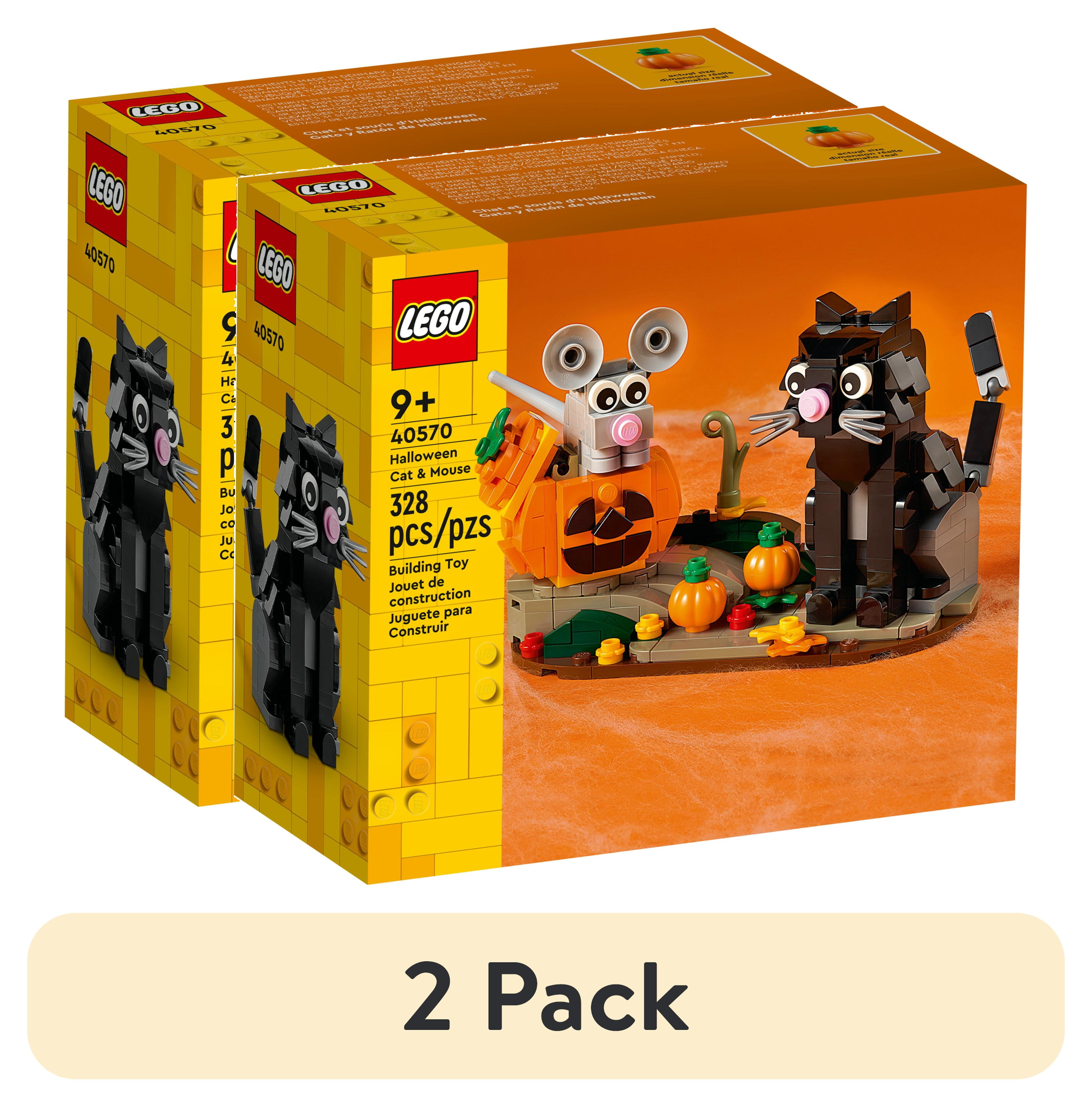 (2 pack) LEGO Halloween Cat & Mouse 40570 Building Kit, Whimsical ...