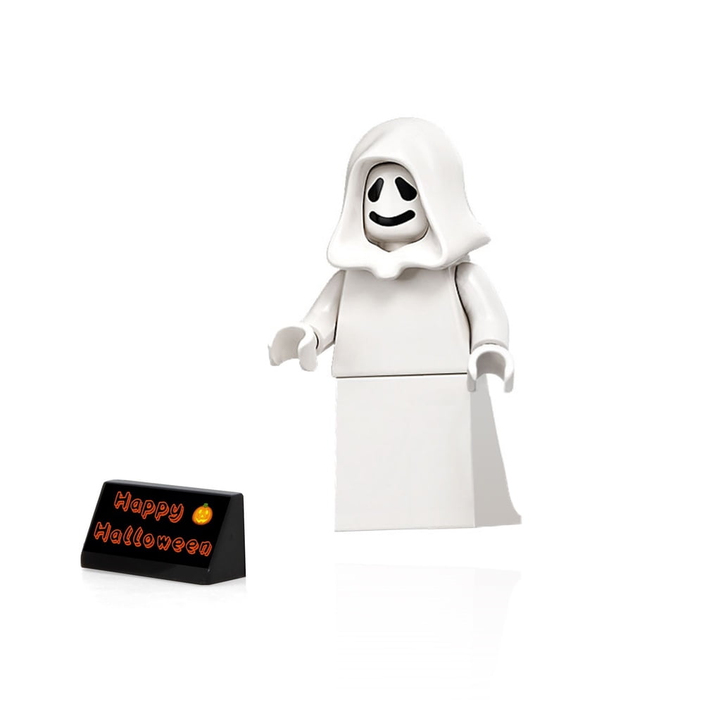 LEGO Haunted House Minifigure - Ghost with White Hood 👻 and Side ...