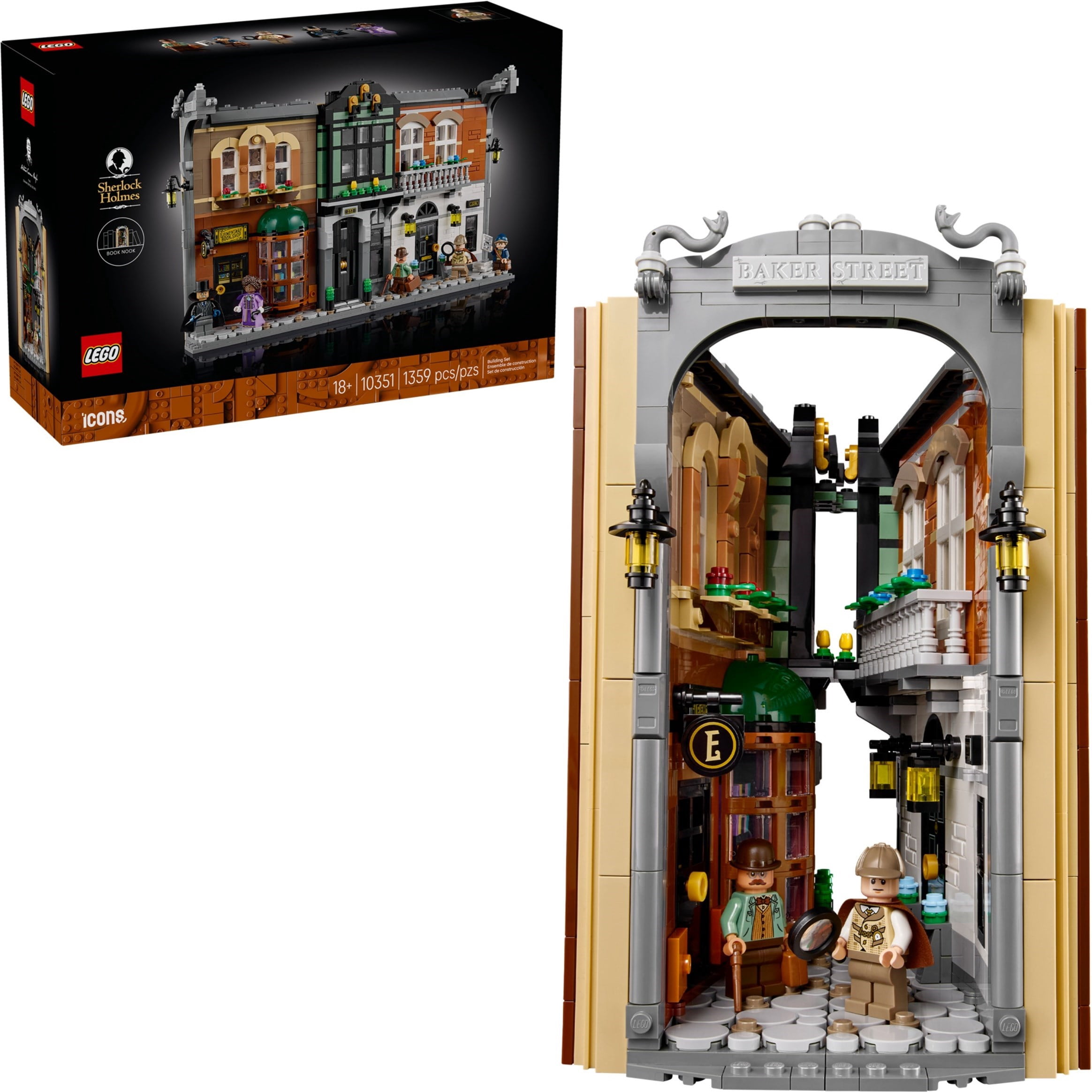 LEGO Icons Sherlock Holmes Book Nook 10351 Building Set – Victorian ...
