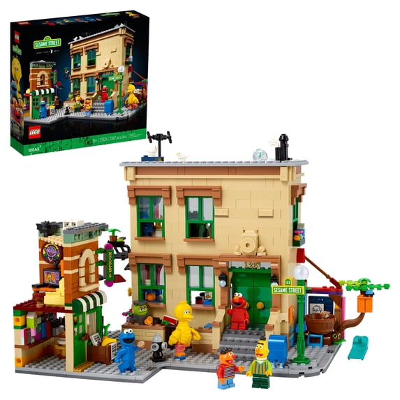 LEGO Ideas 21324 Sesame Street Building Set, 1,367 Pieces, Creative ...