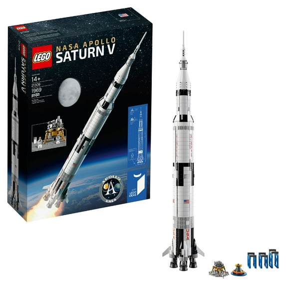 LEGO Ideas NASA Apollo Saturn V 21309, 1:110 scale model, display set ...