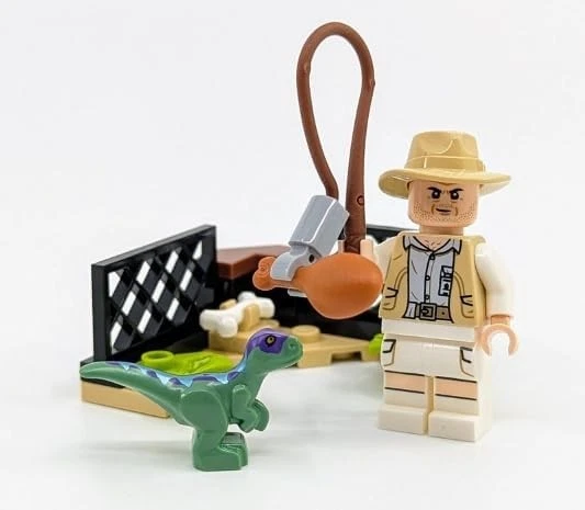 LEGO Jurassic World: Robert Muldoon Minifigure with Raptor Training ...