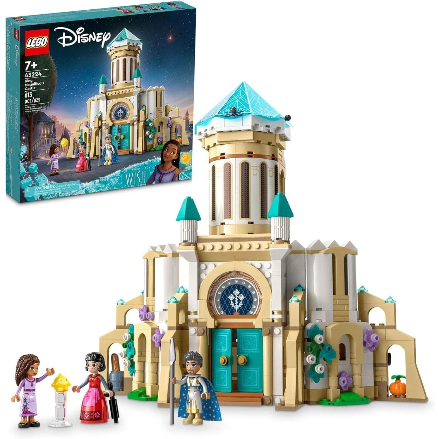 LEGO King Magnifico’s Castle 43224 Disney Wish Interlocking Block ...