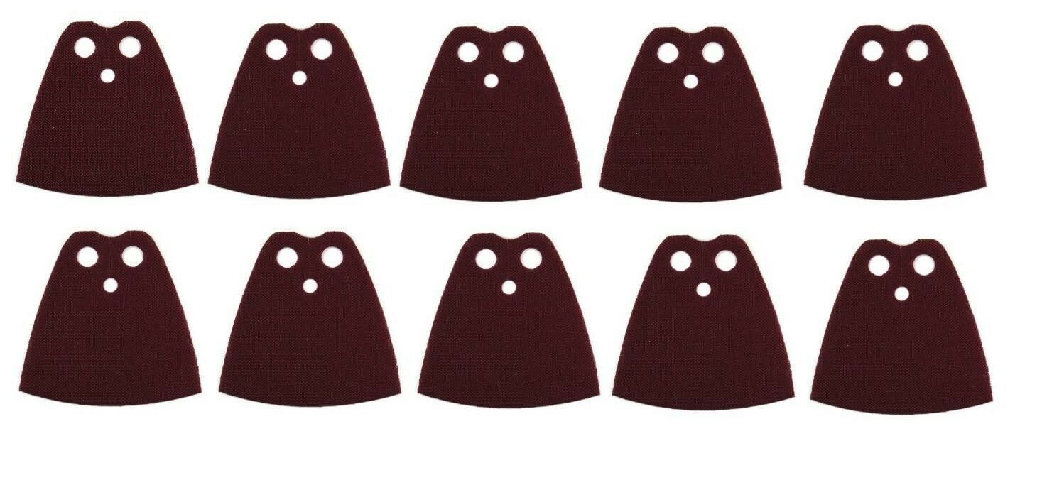 LEGO LOT OF 10 MINIFIGURE BROWN CAPES CLOTH AUTHENIC IN SEALED CARTON ...