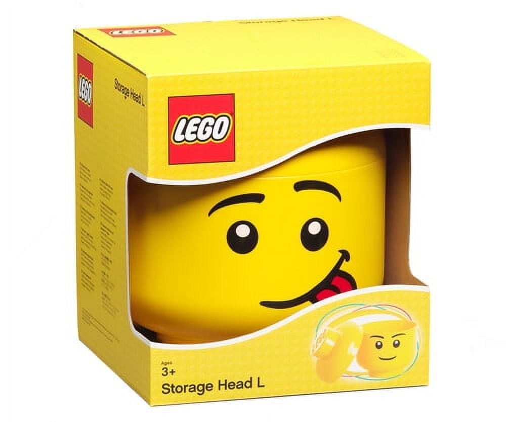LEGO Large Stackable Storage Head, Boy - Durable Brick Container Box ...