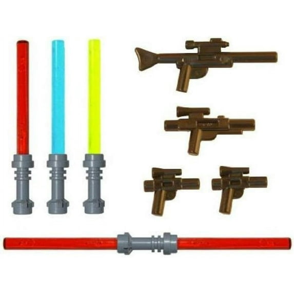 LEGO Lightsaber & Blaster Rifle Pack (4 Lightsabers) (4 Blasters ...