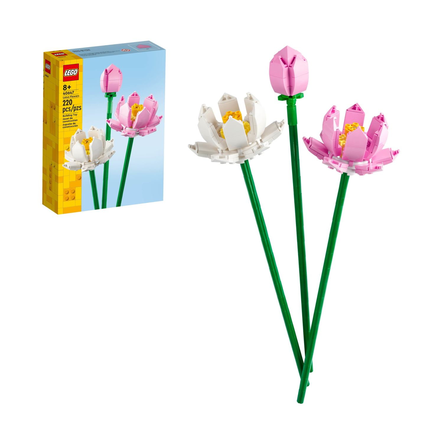 Open Box LEGO Lotus Flowers Building Kit, Artificial Flowers for ...