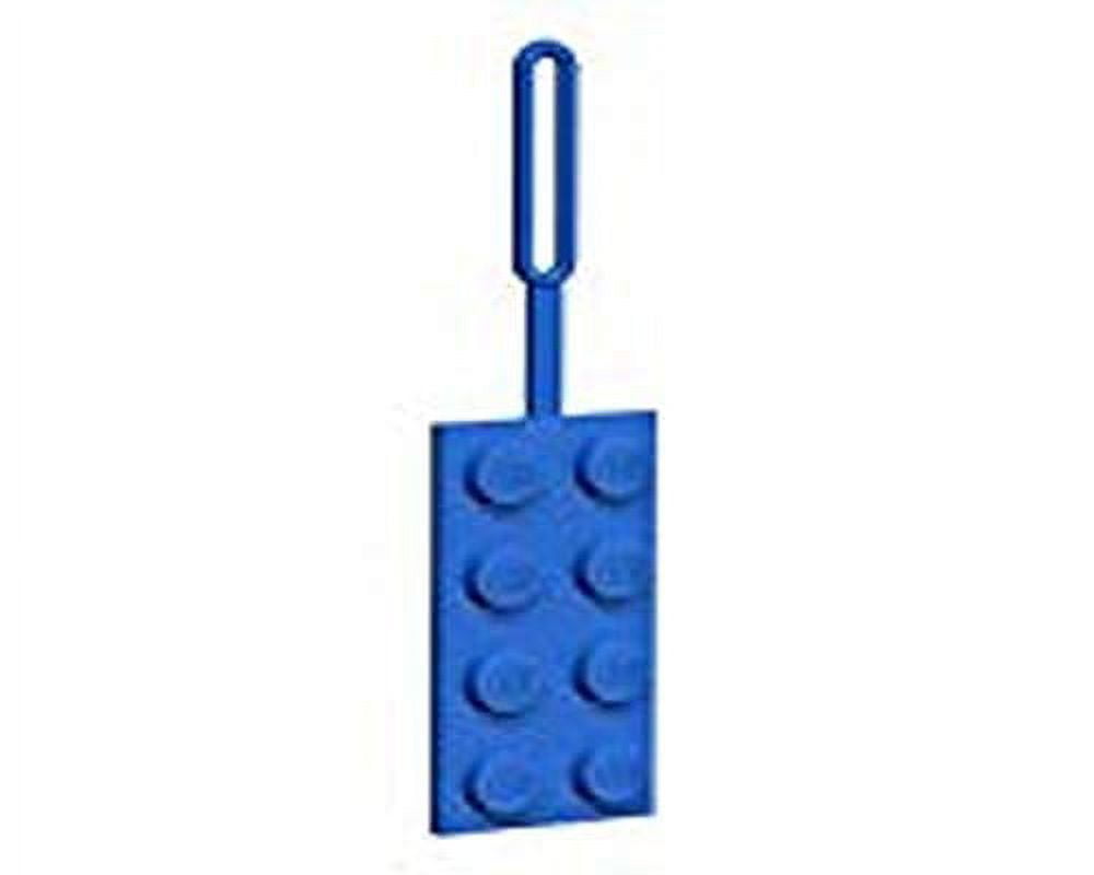LEGO Luggage Tag - Blue Silicone LEGO Brick Design - 2" x 4" - Walmart.com