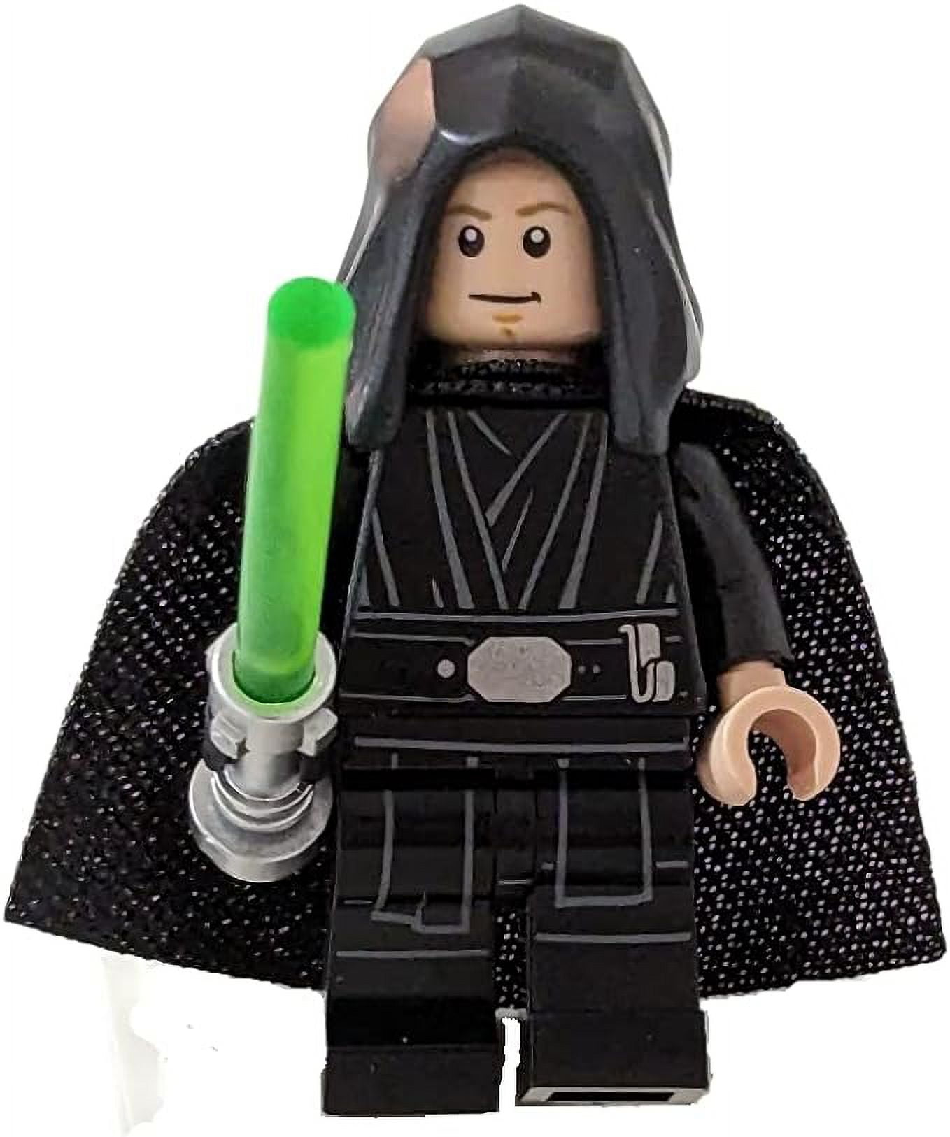 LEGO Luke Skywalker Minifigure Jedi Master (Black Hand), Hood, Cape and ...