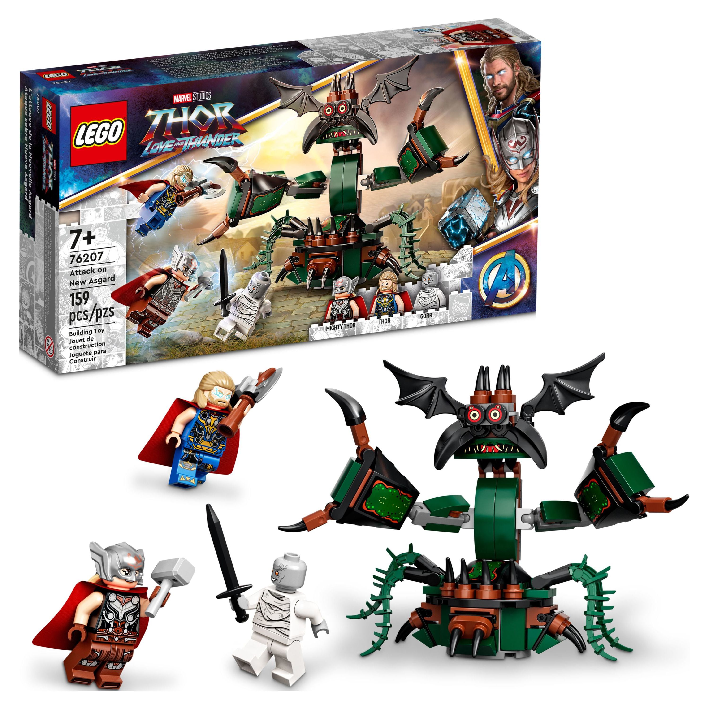 LEGO Marvel Avengers Speeder Bike Attack 76142 Black Panther and Thor ...