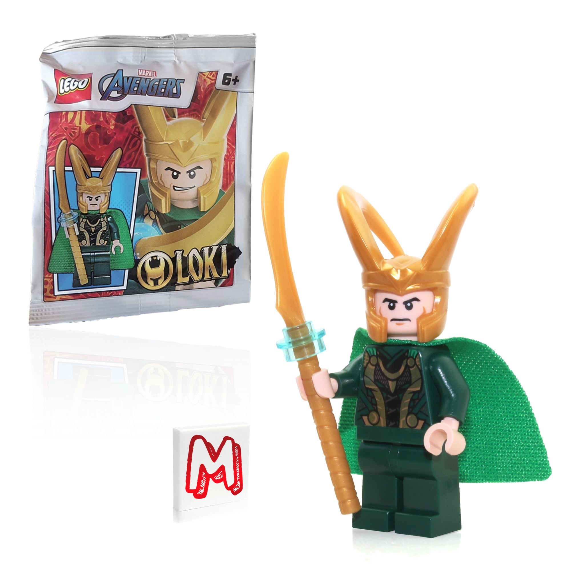 LEGO Marvel Avengers Wrath of Loki Minifigure, Loki with Gold Staff ...