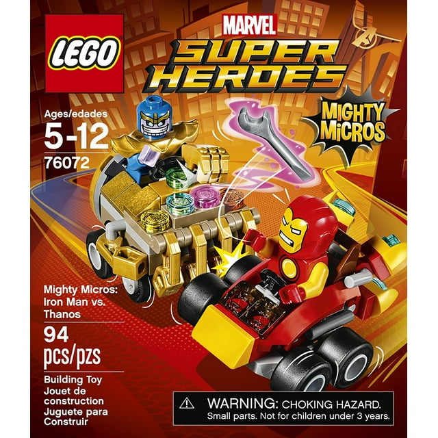 LEGO Super Heroes Mighty Micros: Iron Man Vs. Thanos 76072 Building Kit ...