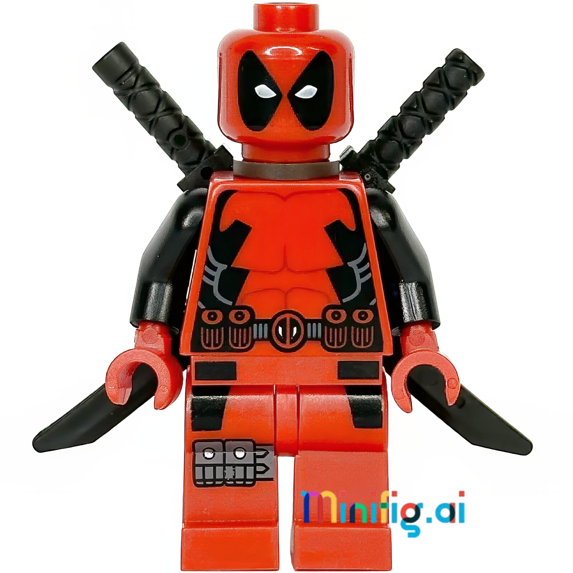 LEGO Marvel Super Heroes X-Men Deadpool Minifigure with Katanas ...