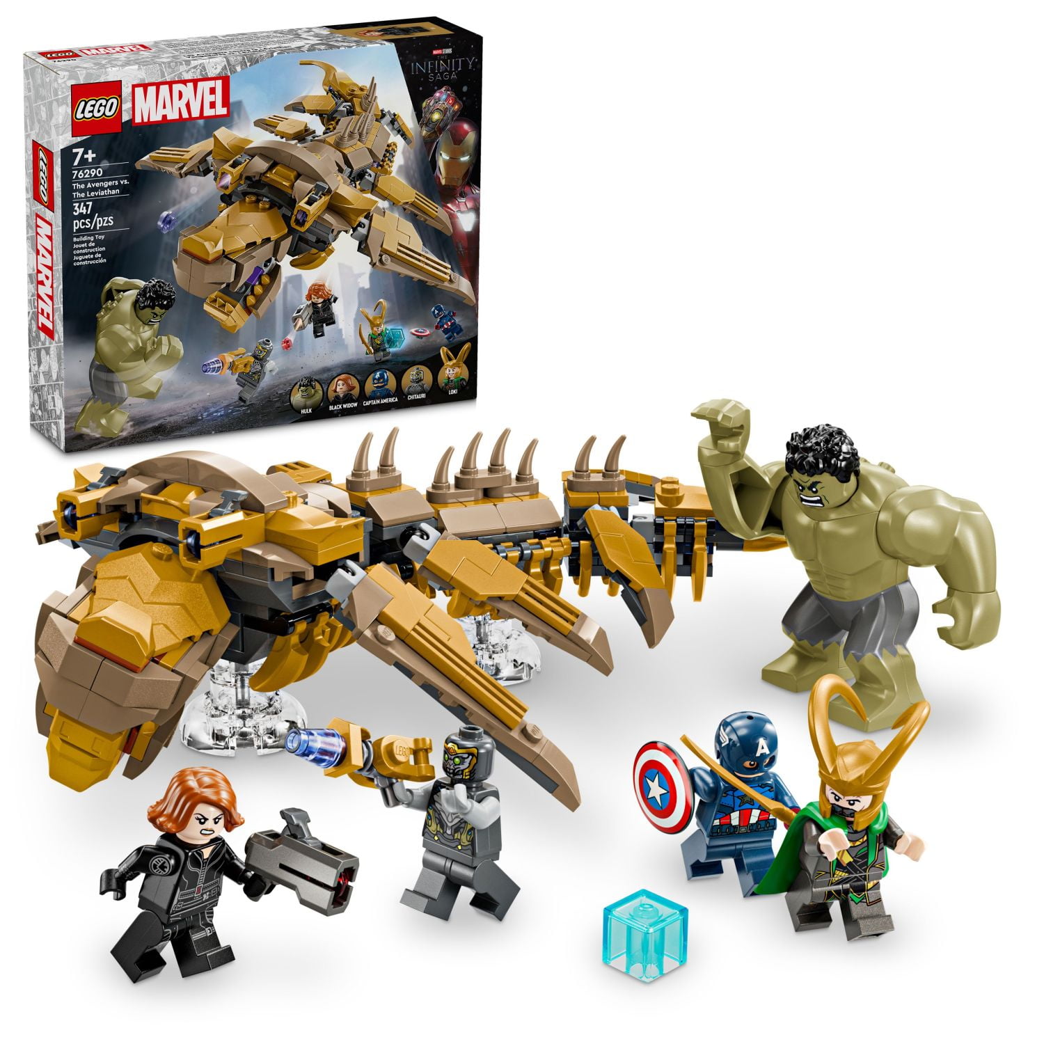 LEGO Marvel The Avengers vs. The Leviathan Set, Superhero Toy with 4 ...