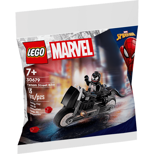 LEGO Marvel Venom Street Bike Building Toy, Motorcycle Toy with Venom Minifigure, 30679 ...