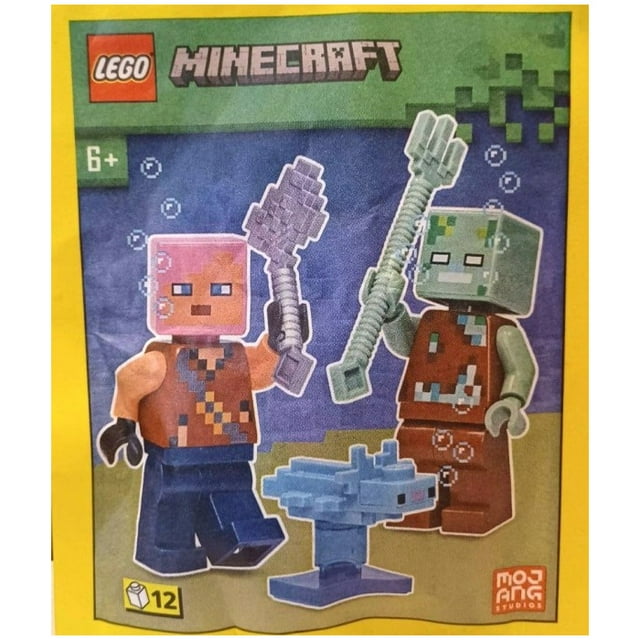 LEGO Minecraft Adventurer with Drowned and Axolotl Minifigures ...