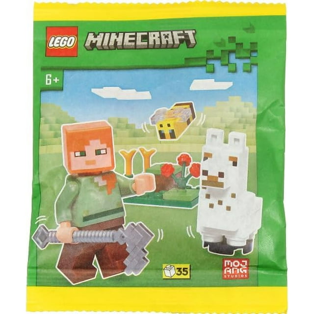 LEGO Minecraft: Alex Minifigure with Baby Llama and Bee - Walmart.com