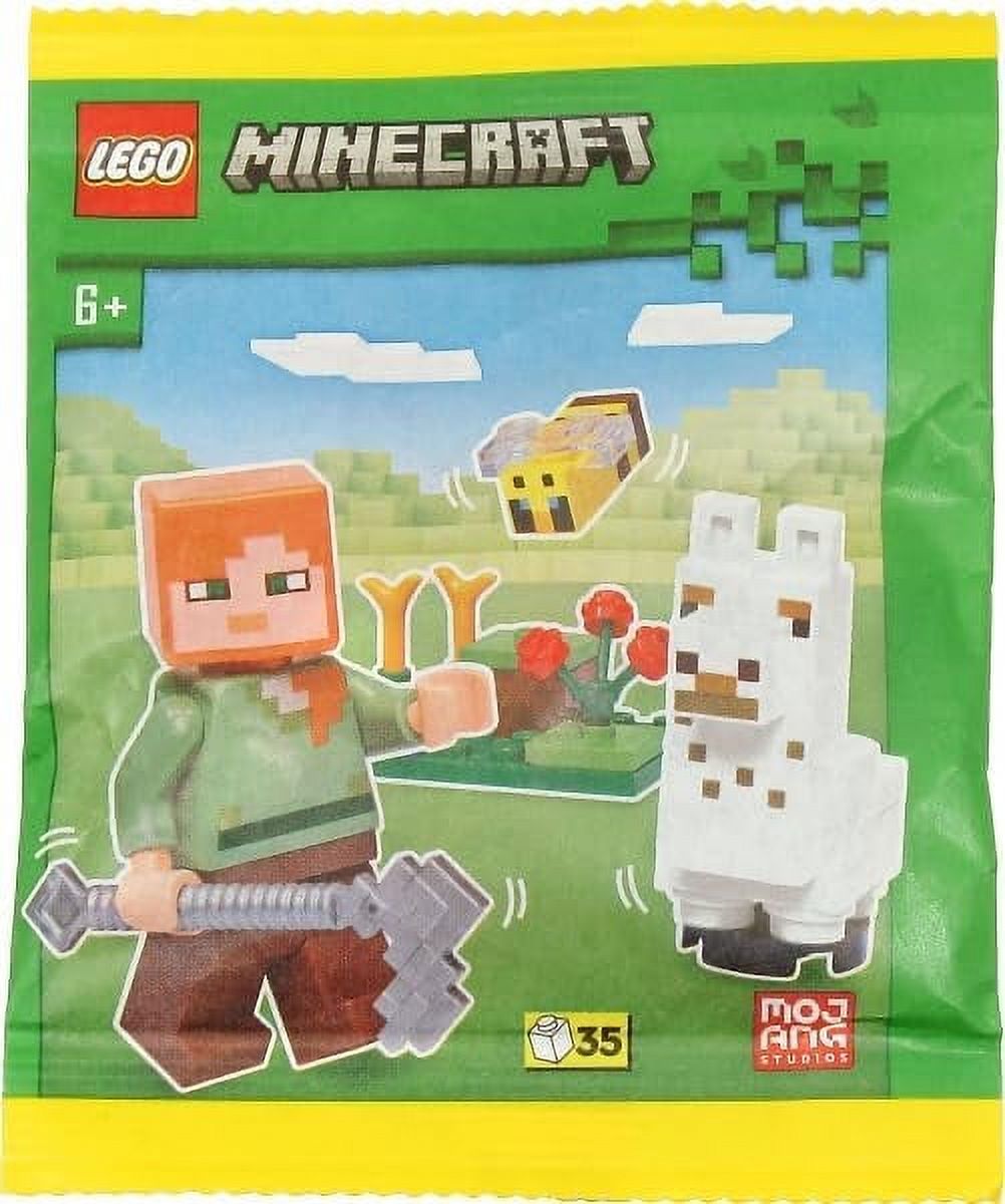 LEGO Minecraft: Alex Minifigure with Baby Llama and Bee - Walmart.com