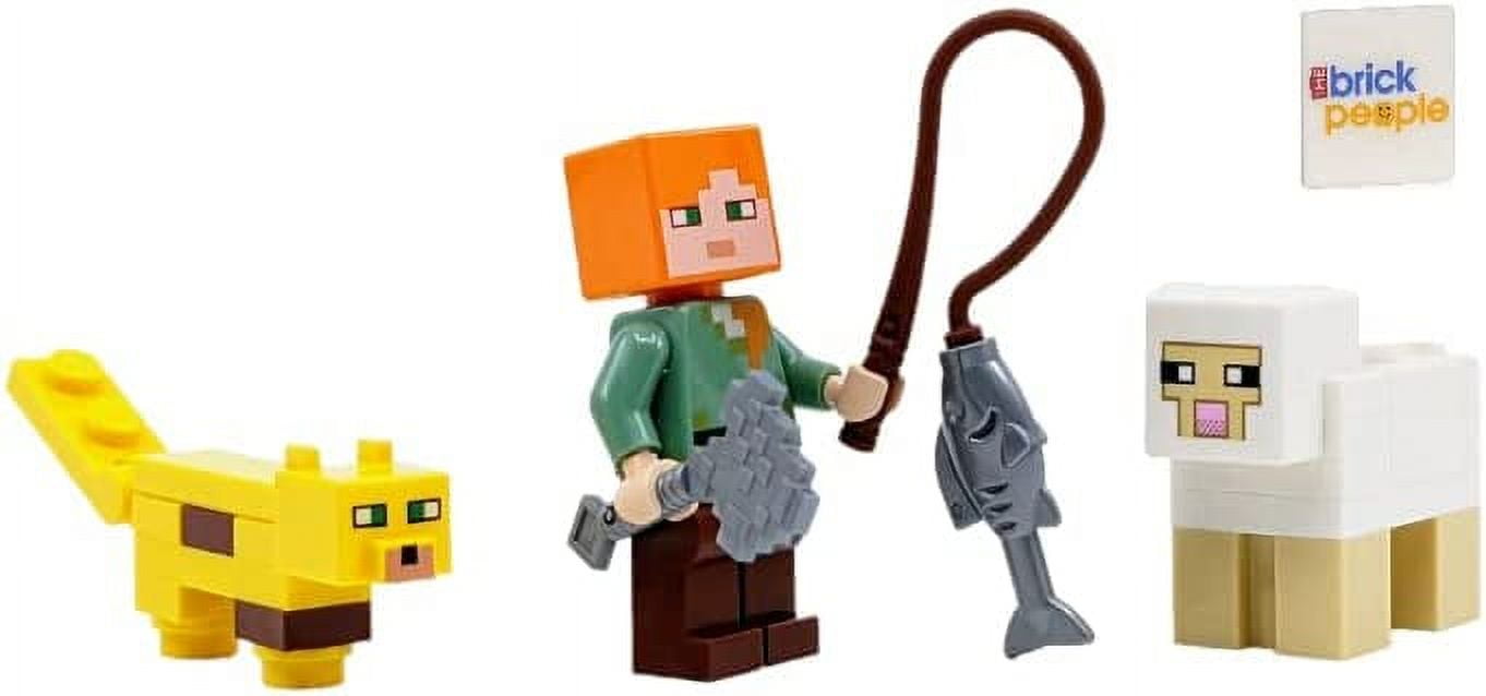 LEGO Minecraft: Alex MiniFig with Animal Combo Set - Ocelot, Sheep ...