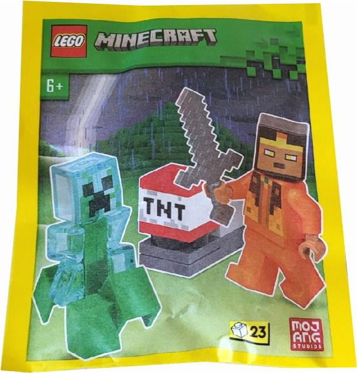 LEGO Minecraft Mini Set: Hero Minifigure with Charged Creeper - Walmart.com